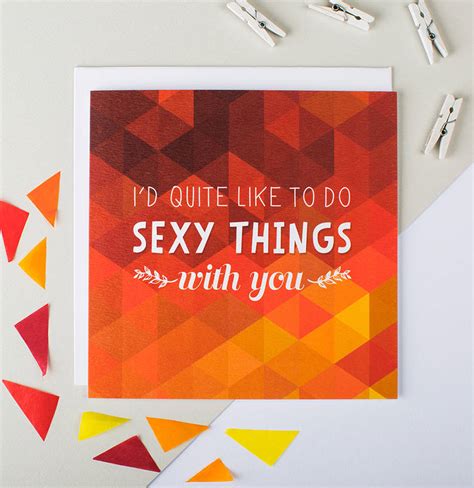 Sexy Things Geometric Valentine S Card By I Am Nat Notonthehighstreet Com