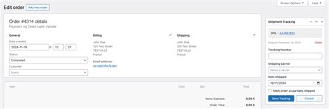 Order Shipment Tracking Documentation Woocommerce