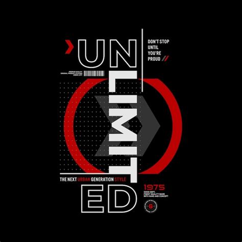 Premium Vector Unlimited Concept Typography Graphic Design For Tshirt