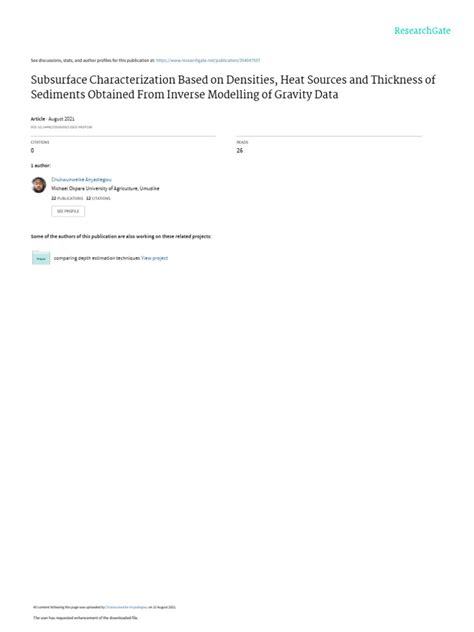 Subsurface Characterization Based On Densities Heat Sources And