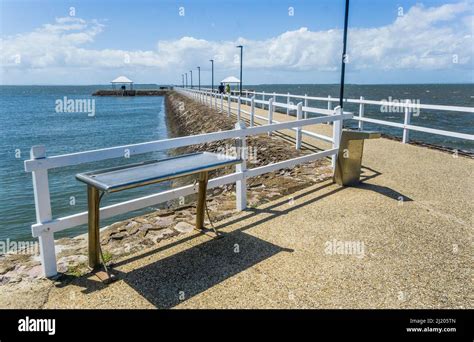 Wynnum Jetty Jutting Out Into Southern Moreton Bay At The The Coastal