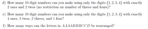 solved d how many 10 digit numbers can you make using only