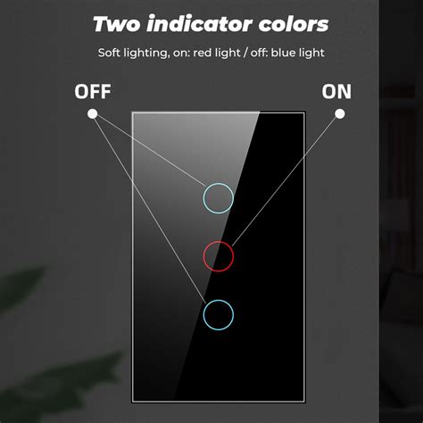 Wifi Switch Smart Home Touch Rf Light Wall Panel 1 2 3 Gang Black Us