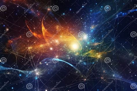 A Visual Representation Of Neural Networks With Interconnected Nodes Stock Illustration