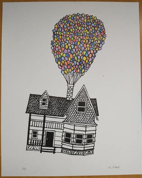 How To Draw Disney Up House