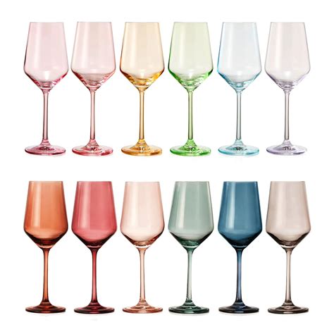 Hand Blown Colored Wine Glasses Perfect For All Occasions