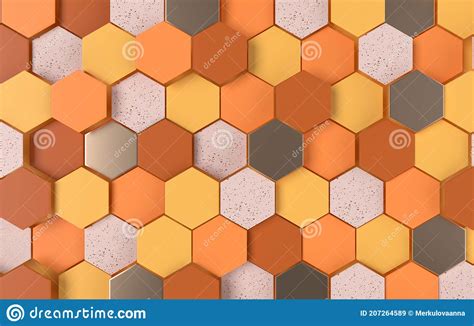hexagonal abstract background depth of field effect modern cellular