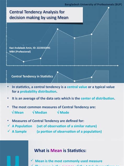 Central Tendency Analysis For Decision Making By Using Mean Pdf Mean Statistics