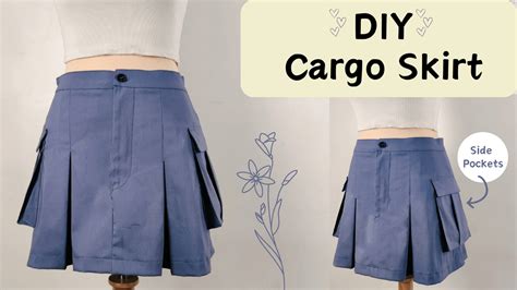 Diy Cargo Skirt Pattern Drafting Construction Link In Comments