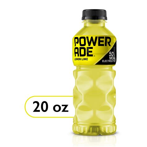 Powerade Electrolyte Enhanced Sport Drink Lemon Lime 20 Fl Oz