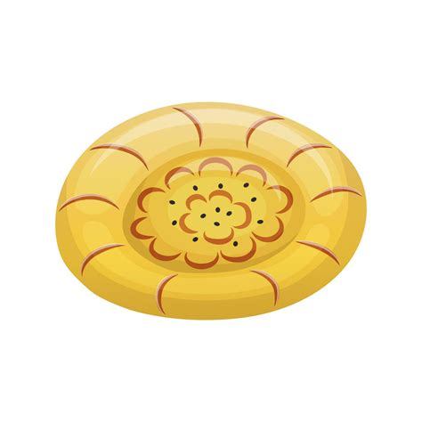 Asian Samosas Indian Bread Caucasian Flatbread Flat Vector Illustration Isolated On White