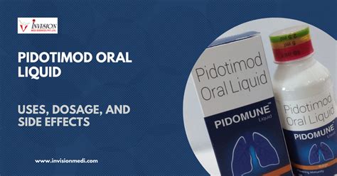 Pidomune Pidotimod Oral Liquid Uses Benefits Moa Recommended Dosage