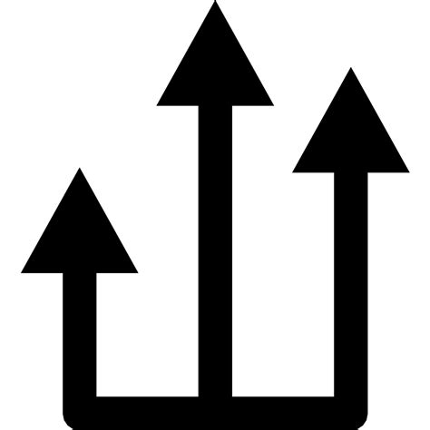 Three Ascending Arrows From One Line Vector SVG Icon SVG Repo