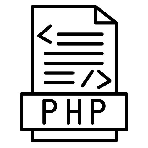 Php File Vector Icon 21715523 Vector Art At Vecteezy