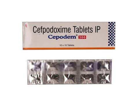Cepodem 200mg Tablets At ₹ 166 Stripe Cefpodoxime Proxetil Capsules