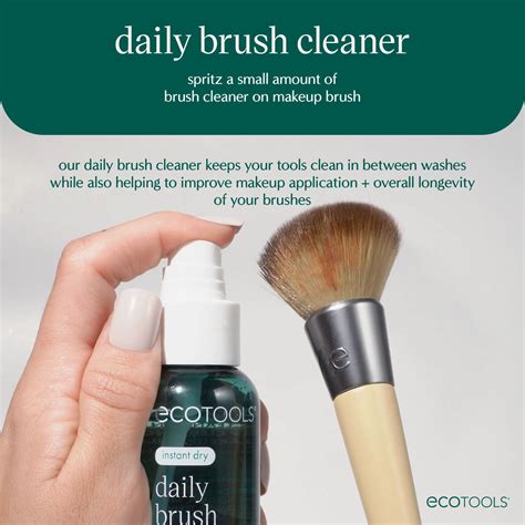 Ecotools Daily Brush Cleaner Makeup Brush Cleanser Spray Quick Dry Brush Spray Fragrance Free