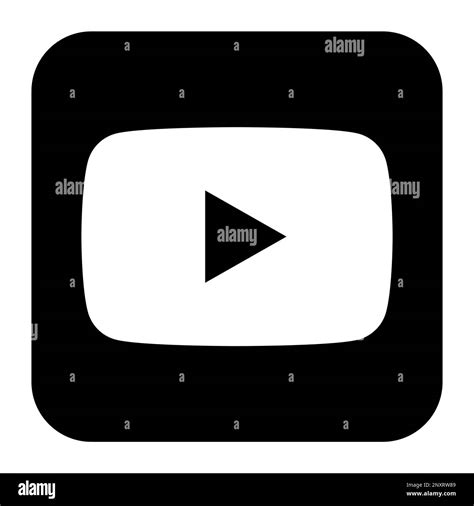 youtube social media app icon square with rounded corners vector