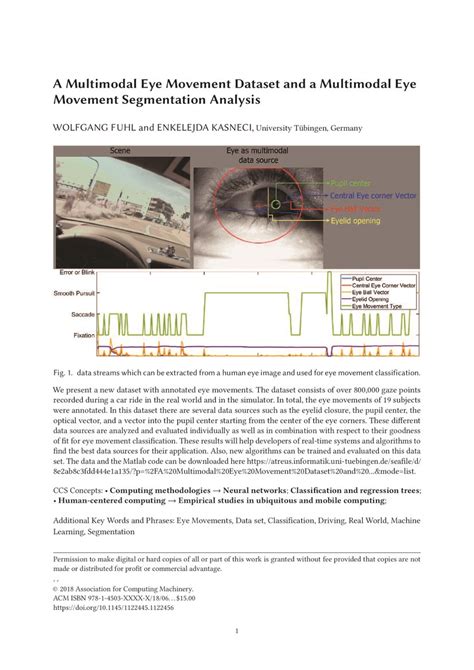 A Multimodal Eye Movement Dataset And A Multimodal Eye Movement