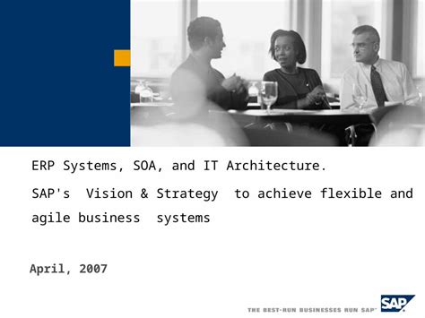 Ppt Erp Systems Soa And It Architecture Saps Vision And Strategy To