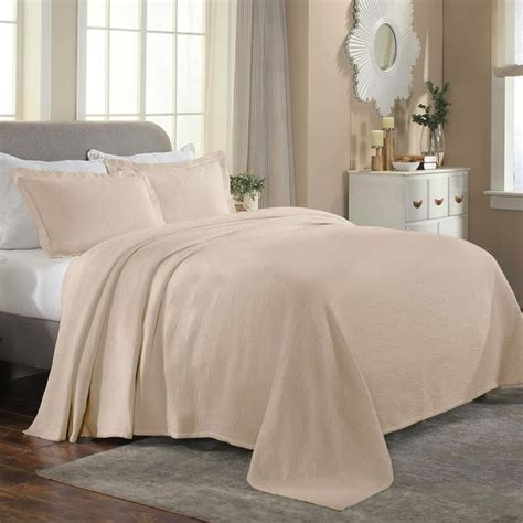 Bnm Cotton 2 Piece Matelasse Bedspread Set Linen Twin