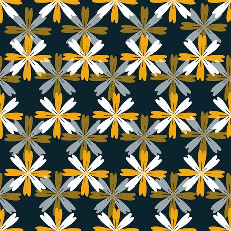 Premium Vector Vector Garden Flower Seamless Pattern Design Background For Wallpaper And Fabric
