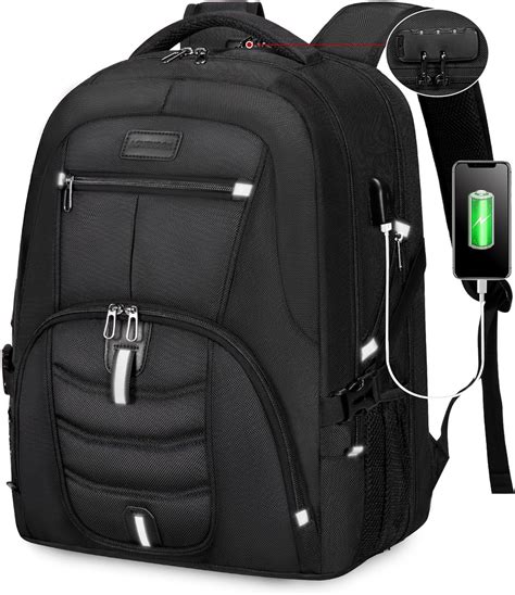 Lovevook Mens Travel Backpack Waterproof 17 Laptop Bag Anti Theft