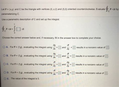 Solved Efe Fdr By Let F Xy And C Be The Triangle With