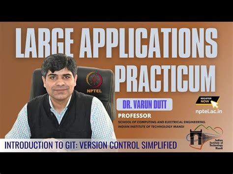 free video introduction to git version control simplified from nptel