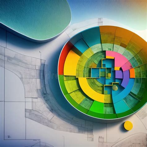 Building Project Plan Blueprint Of A Modern House Designed Using Generative Ai Stock