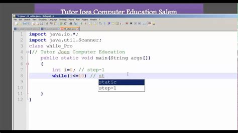 While Loop In Java Tamil Youtube