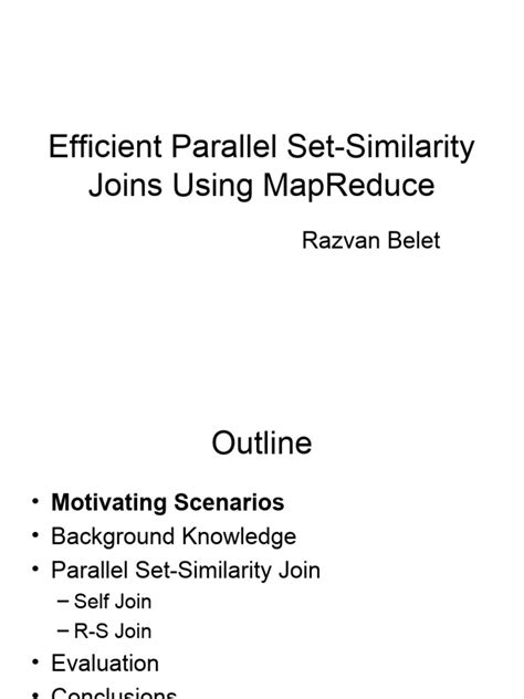 Efficient Parallel Set Similarity Joins Using Mapreduce Pdf Map