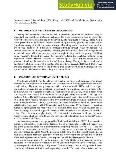 a genetic algorithm for constraint optimization problems with hybrid