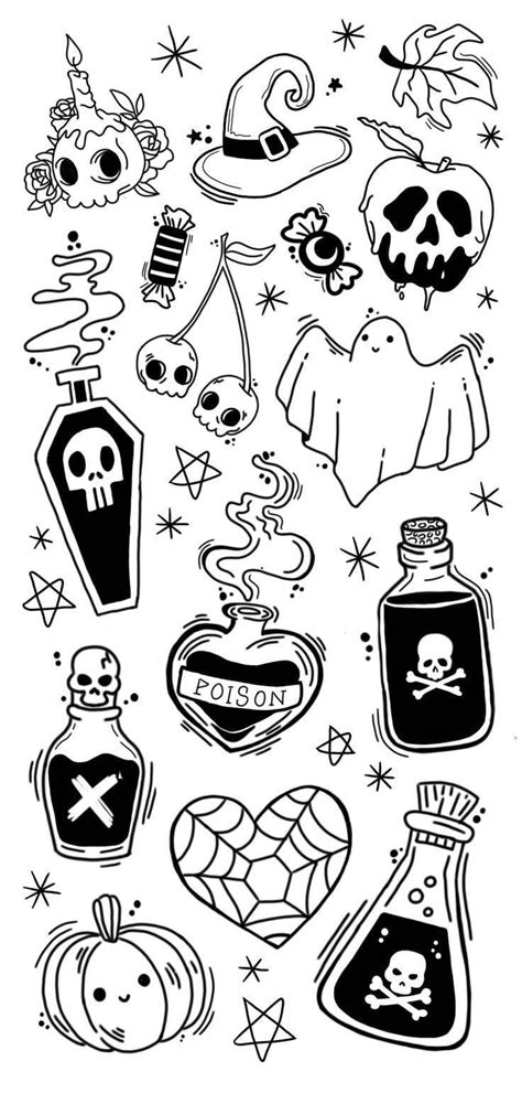 Halloween Tattoo Flash Sharpie Tattoos Cute Tattoos Halloween
