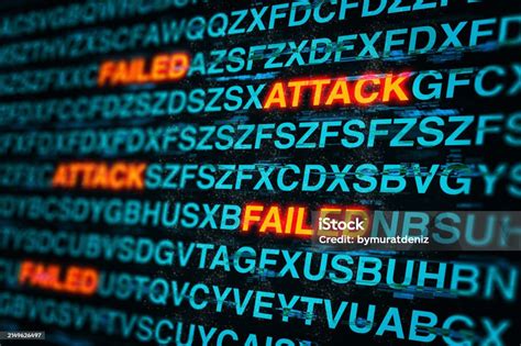 Cybersecurity Alert Hacking Attack And System Failure Concept Stock