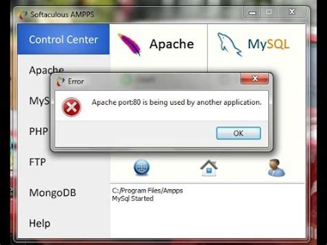 How To Fix Port Is Used By Another Application Ampps Apache Start YouTube