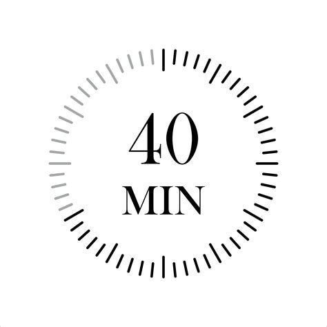 40 Minutes Timers Clocks Timer 40 Min Icon 25752047 Vector Art At