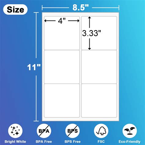 8164 5164 6 Up Shipping Address Labels 3 33 X 4 Fba