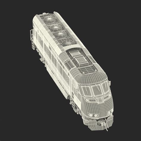 Diesel Electric Locomotive F59 3d Model