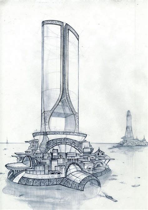 Futuristic Architecture Sketch