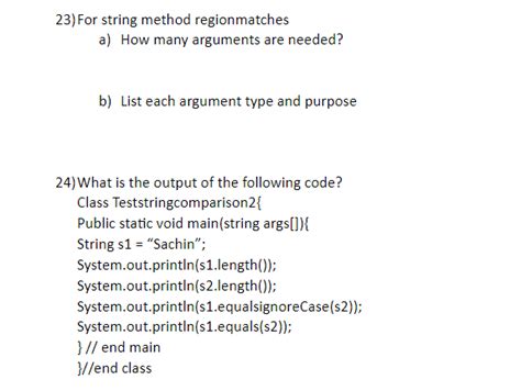 Solved 23for String Method Regionmatches A How Many