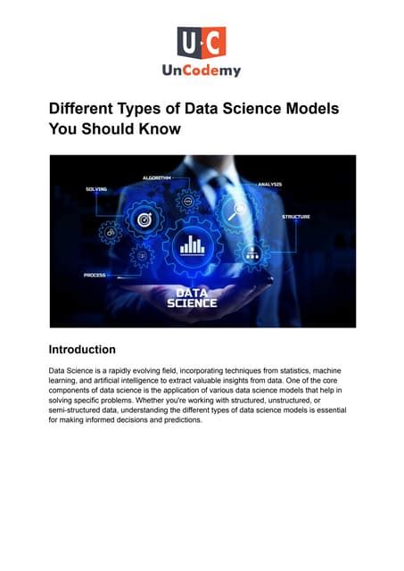 Different Types Of Data Science Models You Should Knowpdf