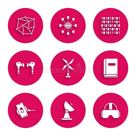 Set Radar Wireless Charger Processor With Microcircuits Cpu Drone Flying Coffee Machine