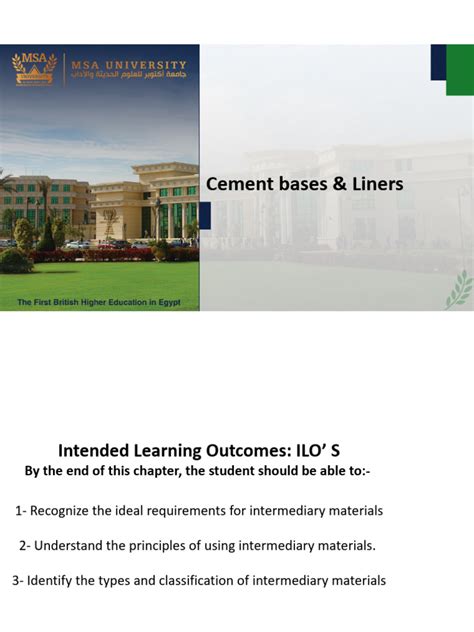 Cement Bases Liners Pdf Dentin Zinc Oxide