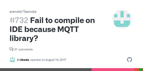 Fail To Compile On Ide Because Mqtt Library · Issue 732 · Arendsttasmota · Github