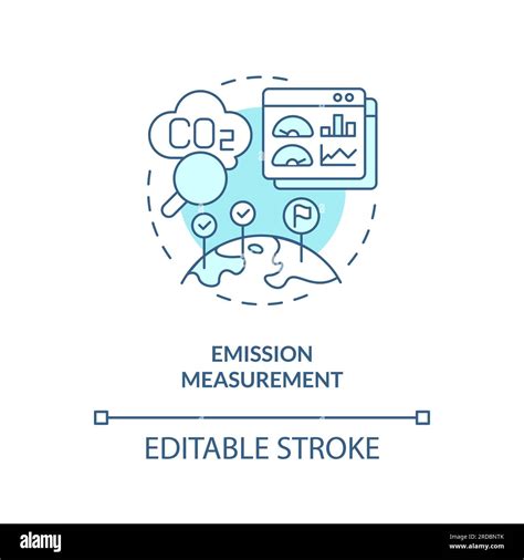 2d Emission Measurement Concept Icon Stock Vector Image And Art Alamy