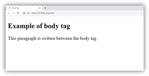 HTML Body Tag