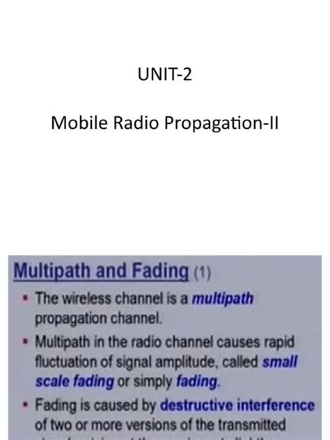 Mobile Radio Propagation Small Scale Fading Pdf Radio Radio Propagation