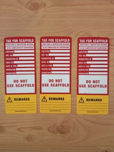 Scaffolding Safety Tags At ₹ 42 Piece Kengeri Bengaluru Id