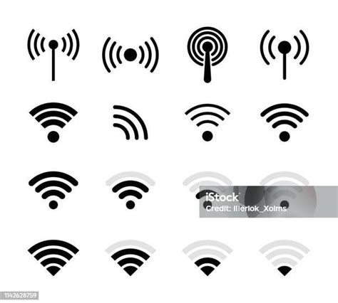 큰 설정 무선 및 와이파이 아이콘 최고의 컬렉션입니다 벡터 일러스트입니다 개성 개념에 대한 스톡 벡터 아트 및 기타 이미지 개성 개념 검은색 단체 Istock