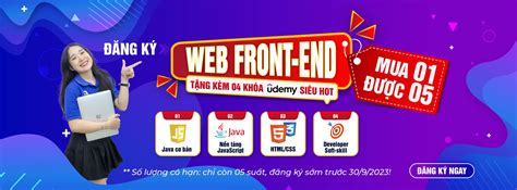 Đăng ký Web Front end Tặng khóa Udemy siêu HOT